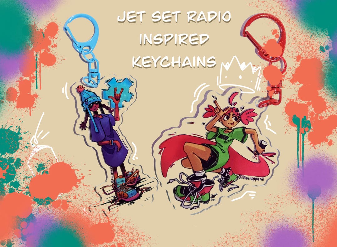 Jet Set Radio Inspired Acrylic Keychains! - Etsy