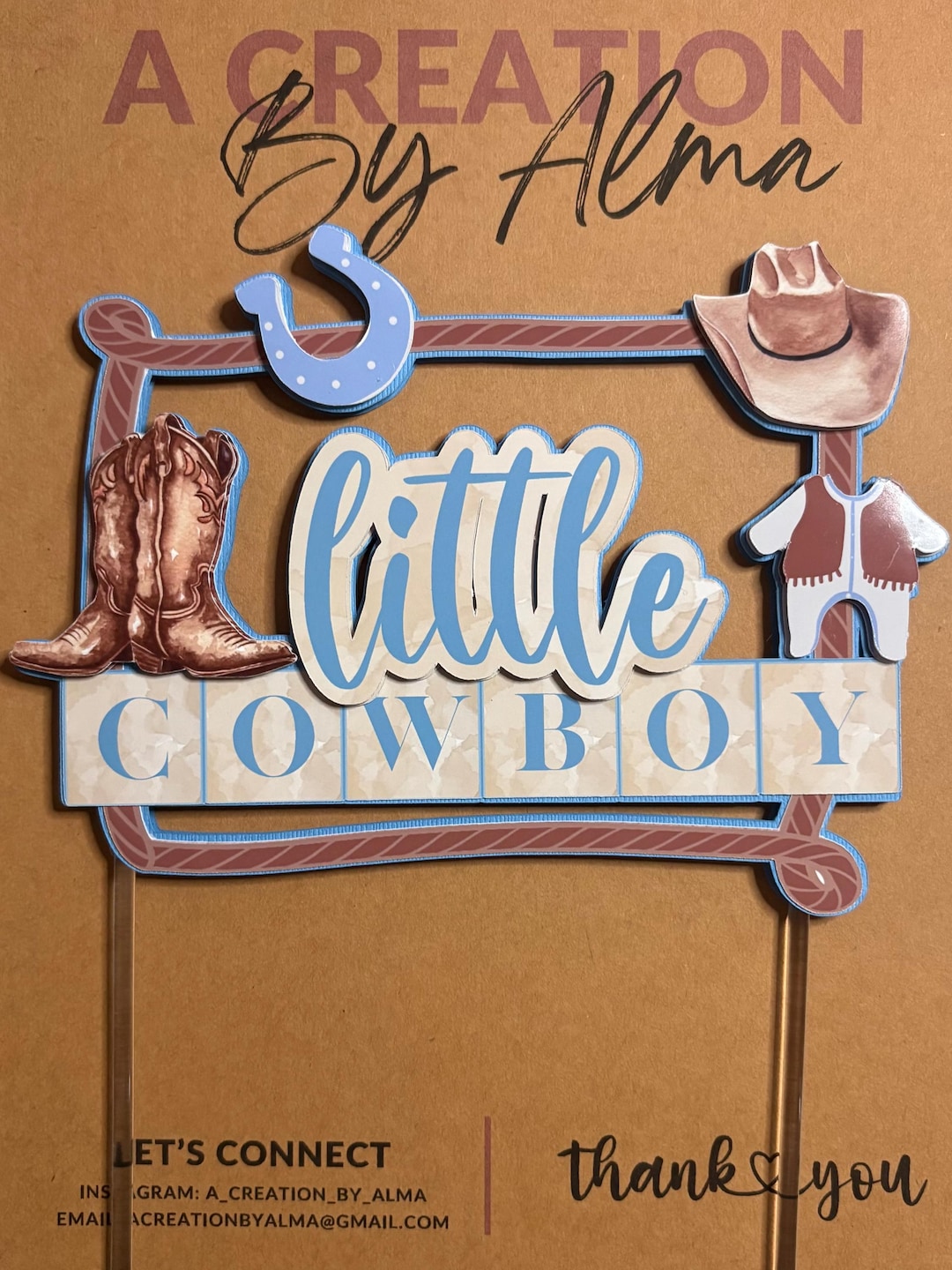 Little Cowboy Cake Topper - Etsy