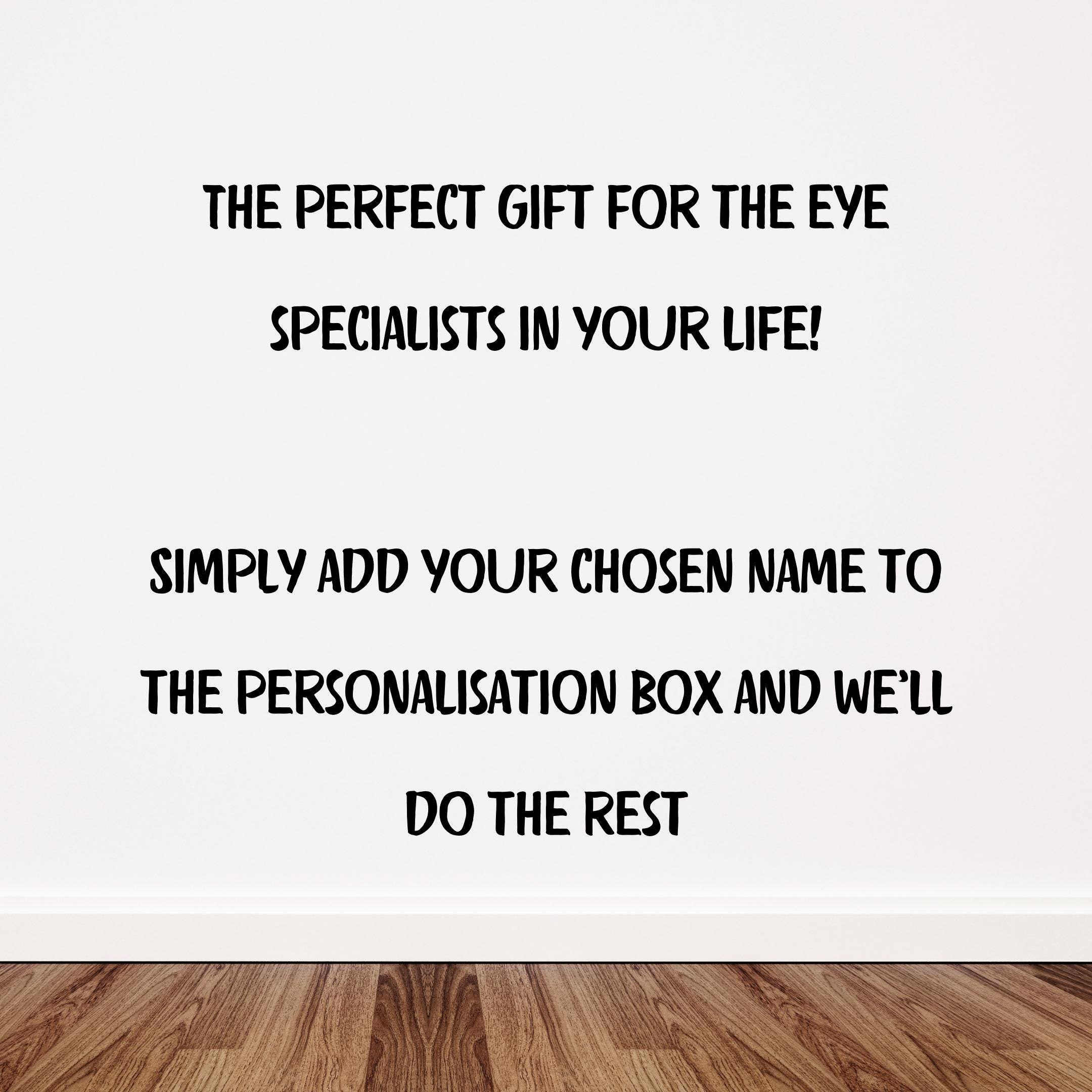 Personalised Snellen Eye Chart Poster | Optometrist | Ophthalmologist ...