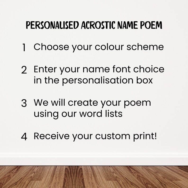 Personalized Name Acrostic Poem Print, Rainbow Nursery Decor - Etsy