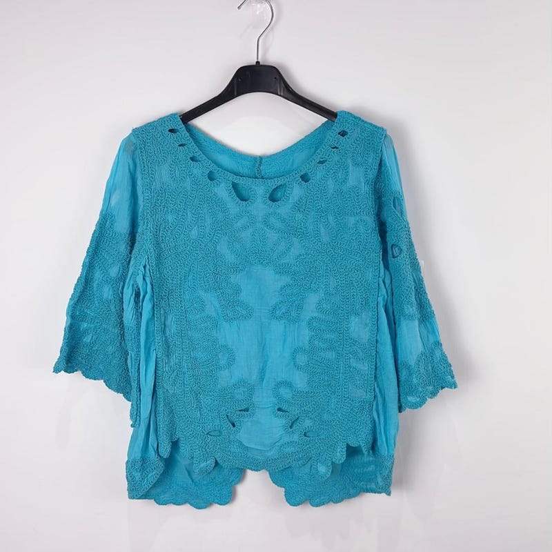 Turquoise Tops Women - Etsy UK