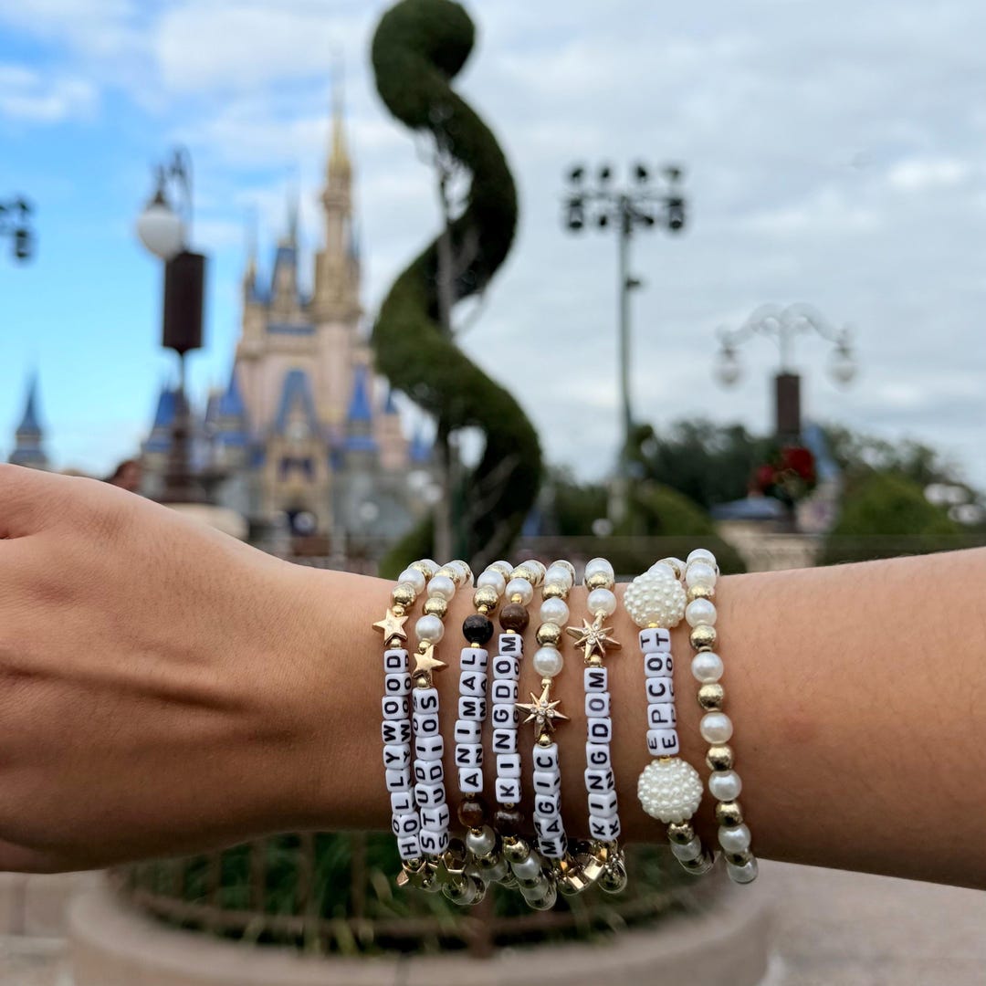 Disney Parks Pearl Bracelet Sets | Epcot, Magic Kingdom, Hollywood ...
