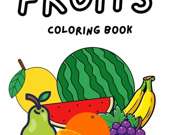Coloring Book - Happy Fruits - Etsy