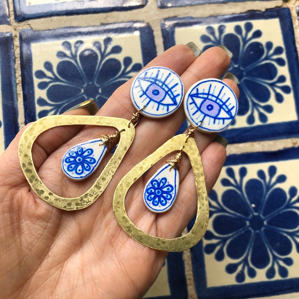 Pottery Earrings - Etsy