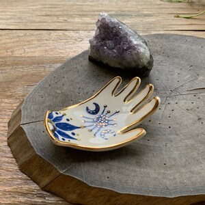 Celestial Hand Trinket Dish, Mini Ceramic Ring Dish, Ceramic Ring ...