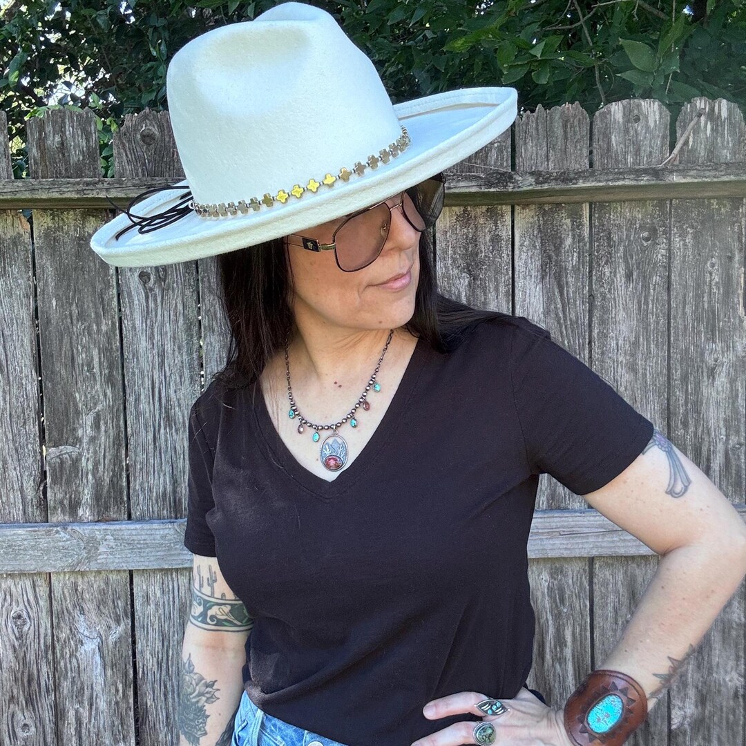 Gold Hematite Cross Hat Band: Adjustable Vegan Suede Cord - Etsy