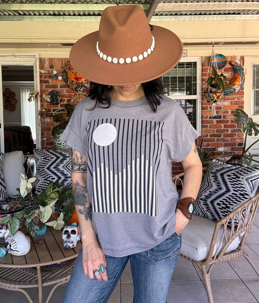 Full Moon Hatband, White Magnesite and Tiger Eye Hat Band - Etsy