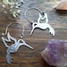 Hummingbird Earrings, Hummingbird Hoop Earrings, Colibri Earrings, Bird ...