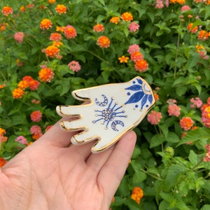 Celestial Hand Trinket Dish, Mini Ceramic Ring Dish, Ceramic Ring ...