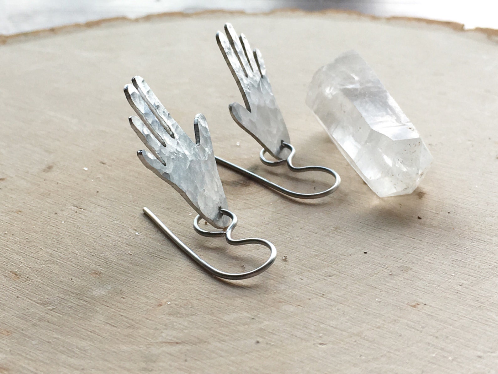 Hand Earrings Small Metal Hand Earrings Small Hand Dangle - Etsy