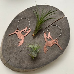 Hummingbird Earrings, Hummingbird Hoop Earrings, Colibri Earrings, Bird ...