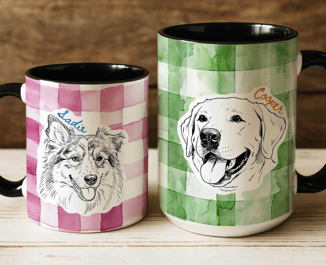Personalized Pet Mug, Custom Pet Mug With Name, Pet Portrait Mug, Mug ...
