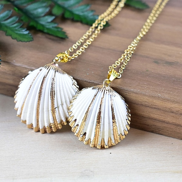 Gold Shell Necklace - Etsy