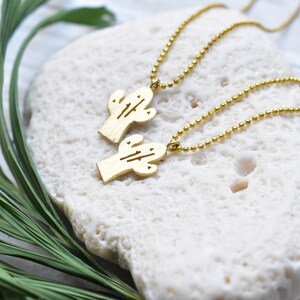 Gold Plated Cactus Simple Layering Pendant Necklace (EPJ-NPAC13) - Etsy