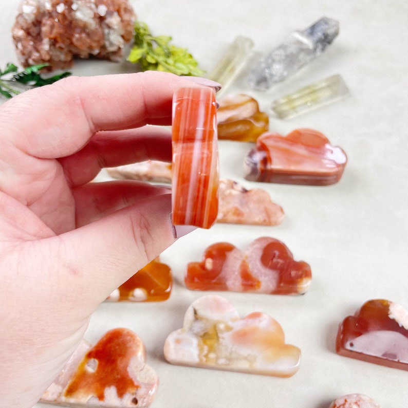 Carnelian Flower Agate Cloud Carving (EPJ-HDHB17) - Etsy
