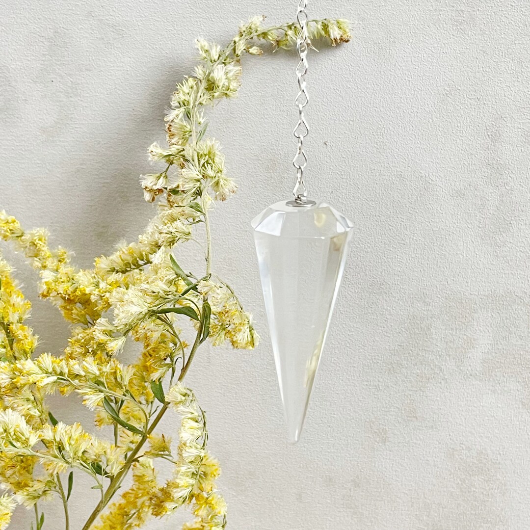 Clear Quartz Crystal Pendulum EPJ-PA10-27 - Etsy