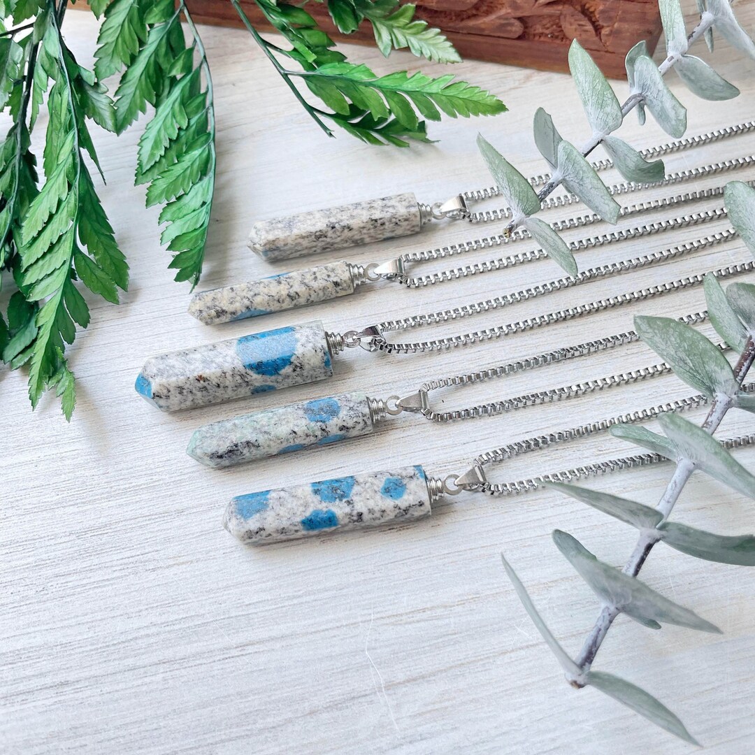 K2 Raindrop in Azurite Drop Necklace (EPJ-NAWF21) - Etsy