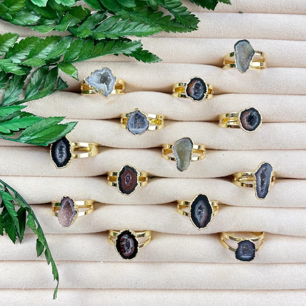Geode Ring - Etsy