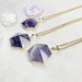 Amethyst Hexagon Pyramid Pendant Necklace EPJ-OAA12 - Etsy