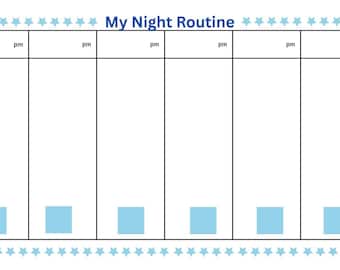 Night Time Routine Chart - Etsy