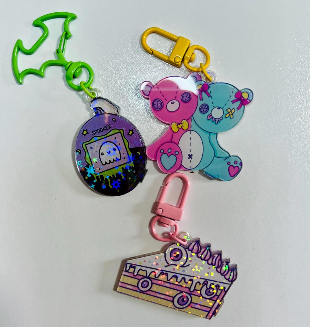 Pastel Goth Keychains/acrylic Keychains/original Art - Etsy