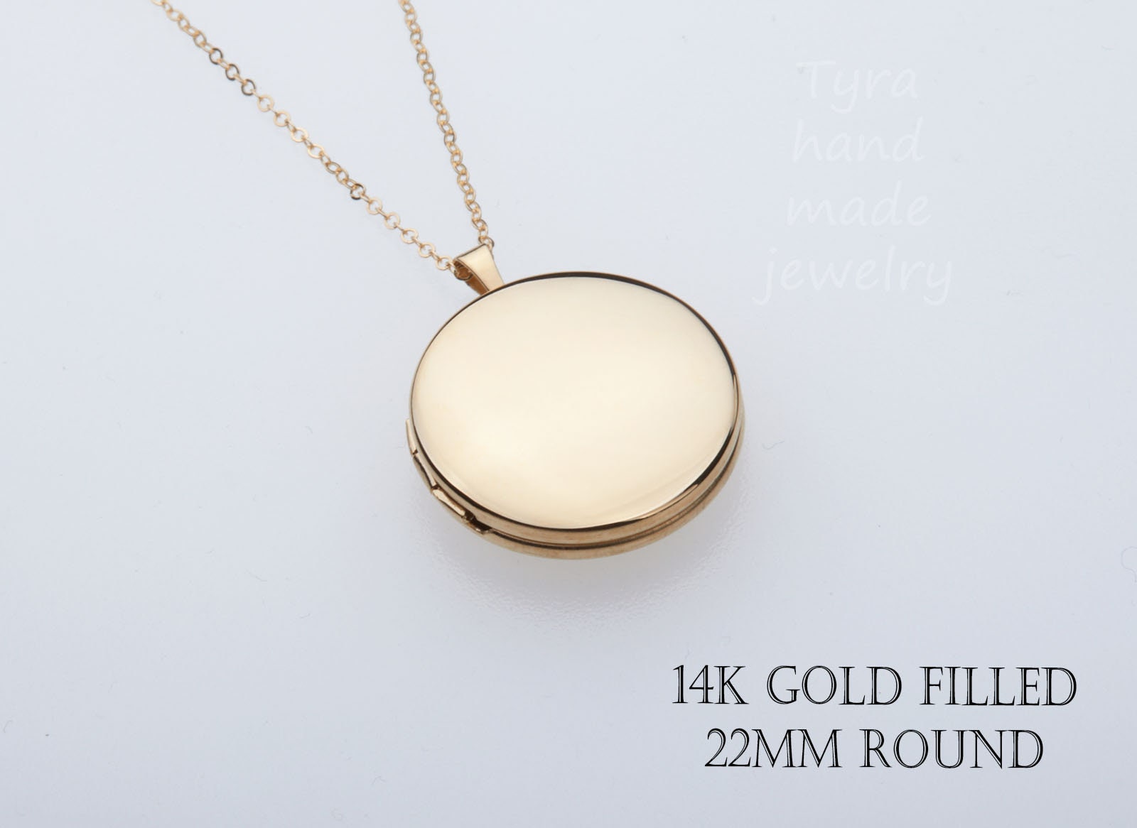 Large 14K Gold Filled Round Locket with photo memorial locket Mother s Day Gift Custom engraving remembrance locket bereavement Locket Gift
