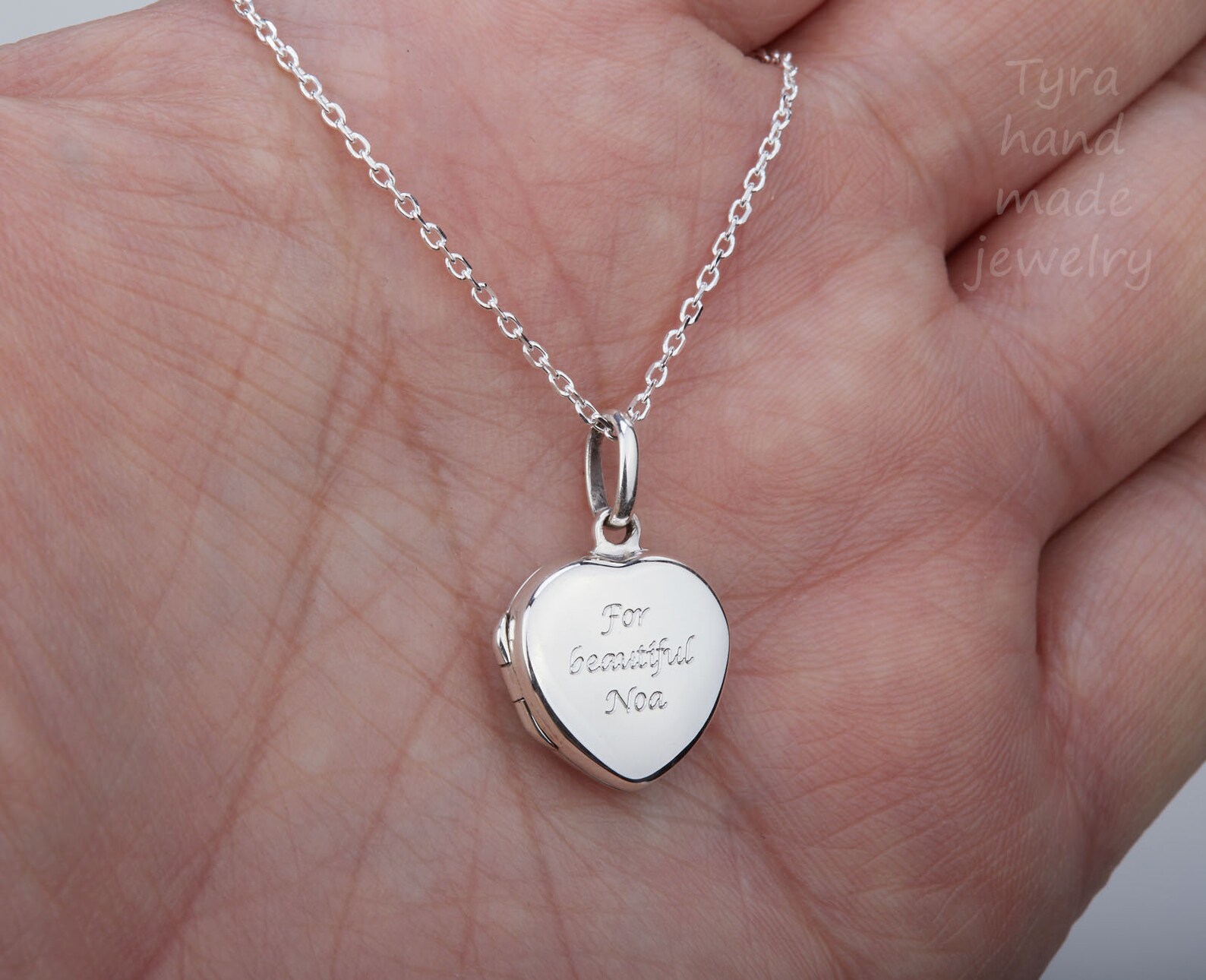 Tiny Baby Sterling Silver Heart Locket With Photossmall | Etsy