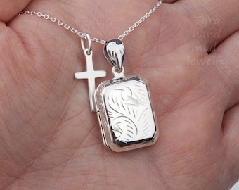 Locket With Cross - Etsy