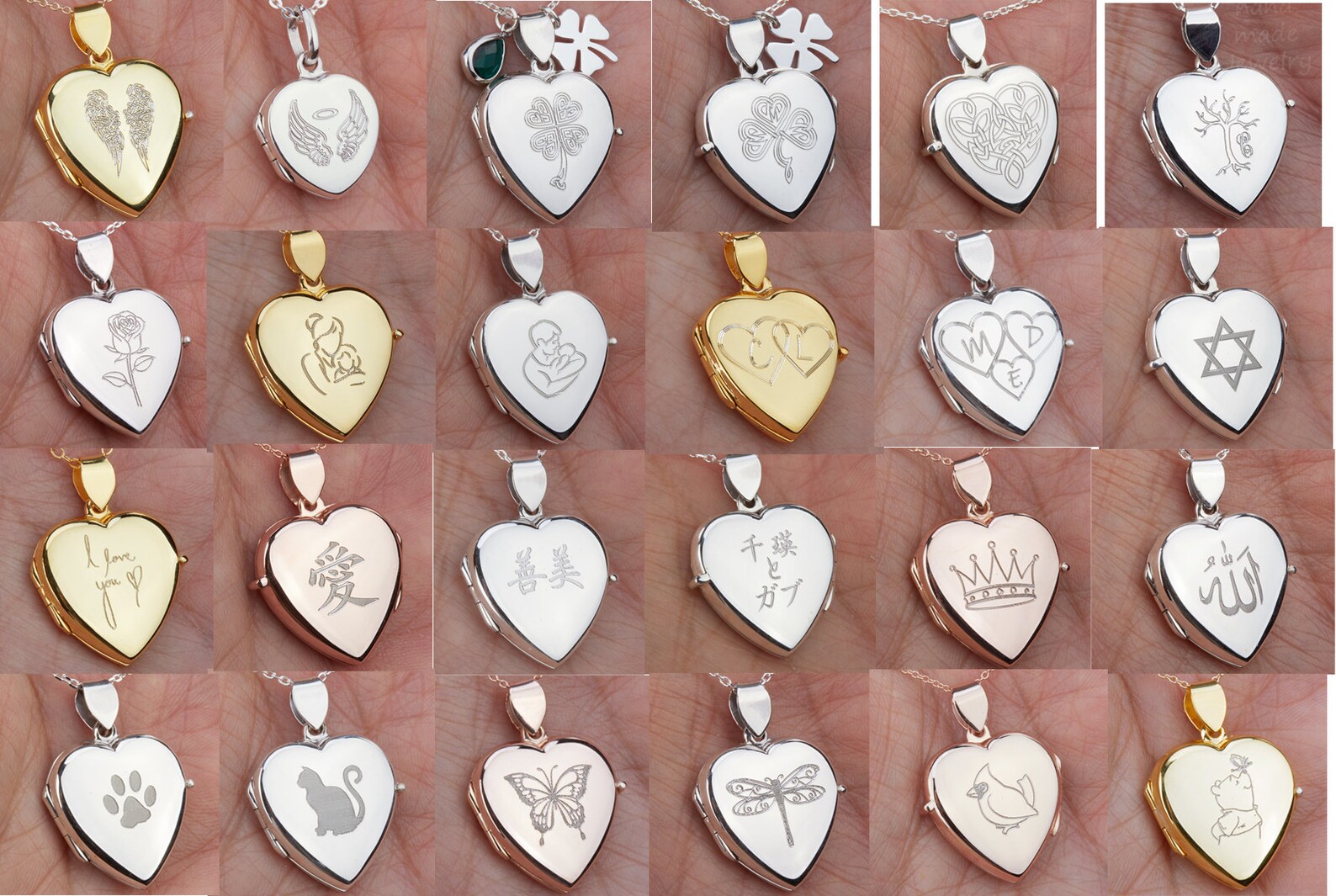 Engraved Sterling Silver Heart Locket With Photomemorial | Etsy