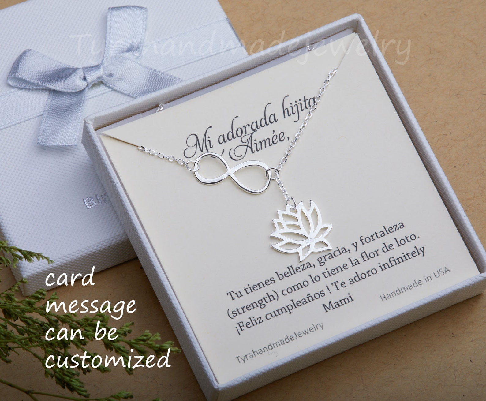 Sterling Silver Infinity Lotus Necklace,lotus Infinity Lariat,mother ...