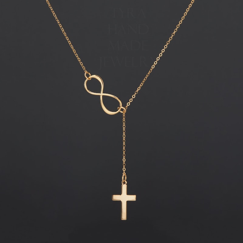 Infinity Cross Necklace - Etsy