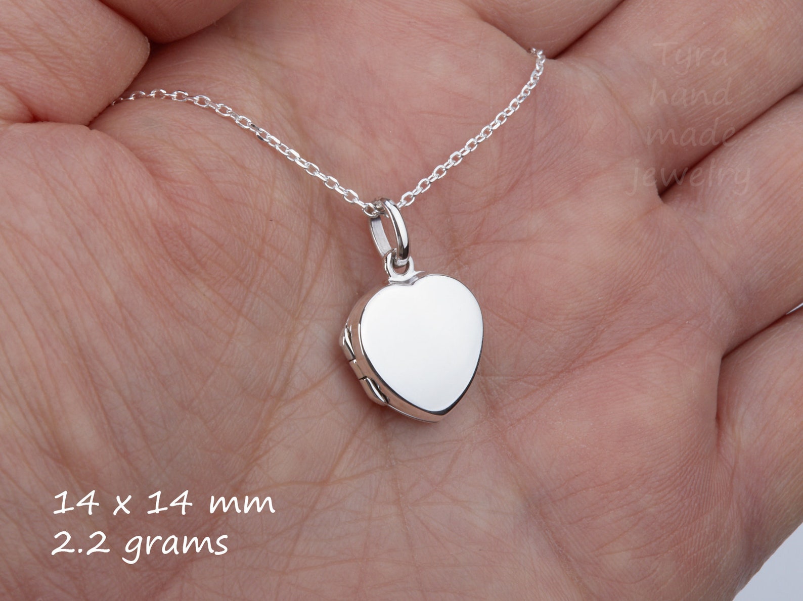 Tiny Baby Sterling Silver Heart Locket With Photossmall | Etsy