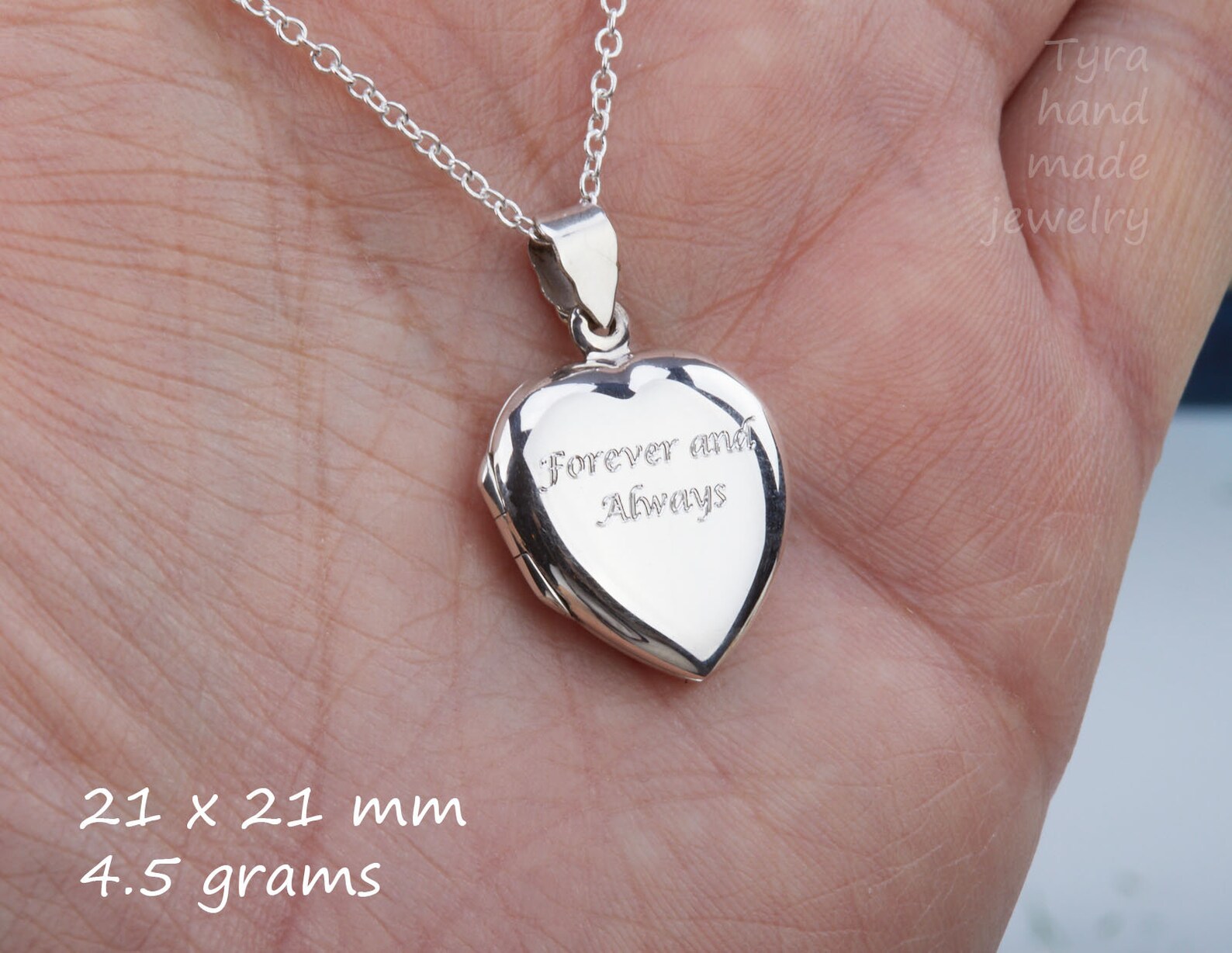 Engraved Sterling Silver Heart Photo Locketcustom Quote - Etsy