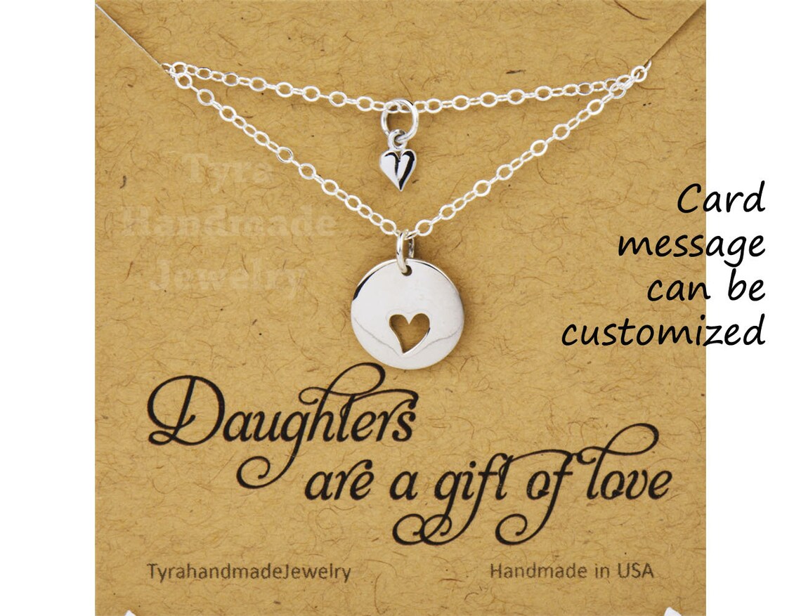 Sterling Silver Mother Daughter Heart Necklace Set, Matching Jewelry - Etsy