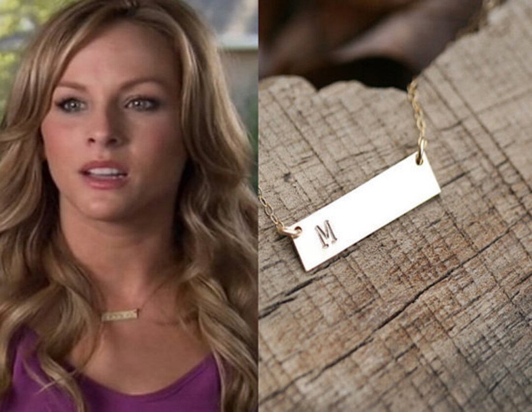 Initial Bar Necklace,custom Font Monogram Bar,personalized Gold Bar ...