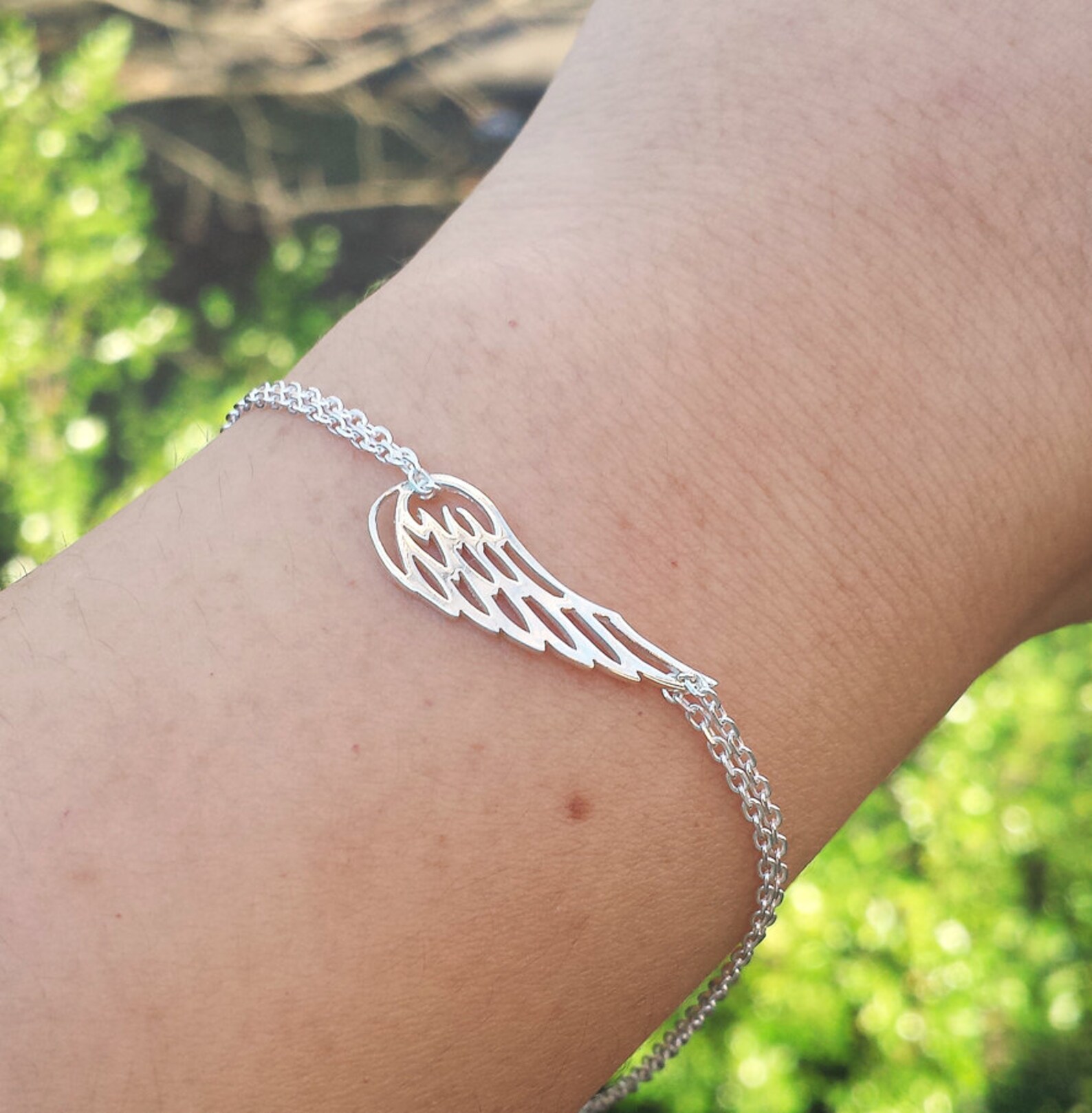 Silver Gold Angel Wing Braceletmemory Wing Braceletmemorial | Etsy