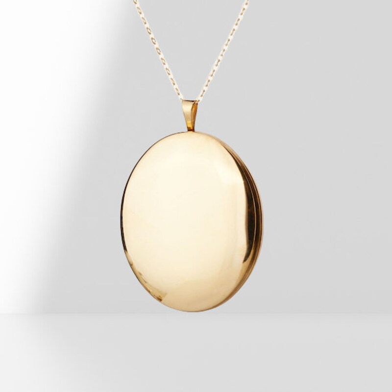 Plain Gold Large Lockets - Etsy UK