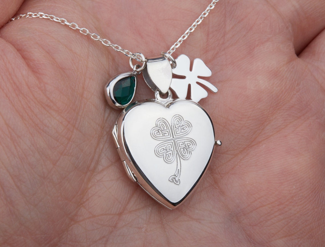 Engraved Sterling Silver Heart Locket With Photomemorial | Etsy