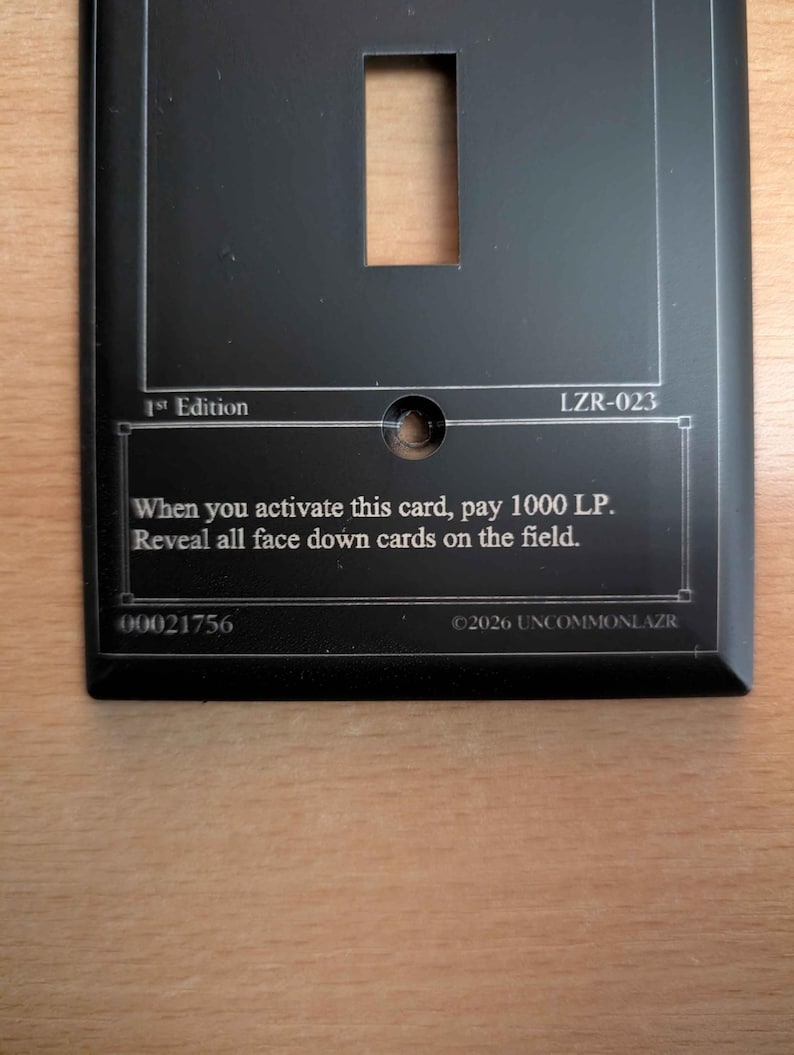 Yugioh Inspired - Trap Card Light Switch Plate/cover (wall Plates) - Etsy