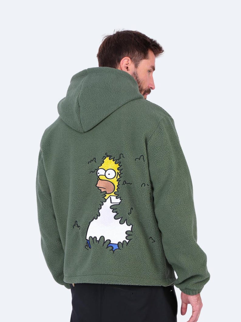 Oversized Teddy Hoodie – Homer Simpson Bush Meme Embroidered | Funny ...