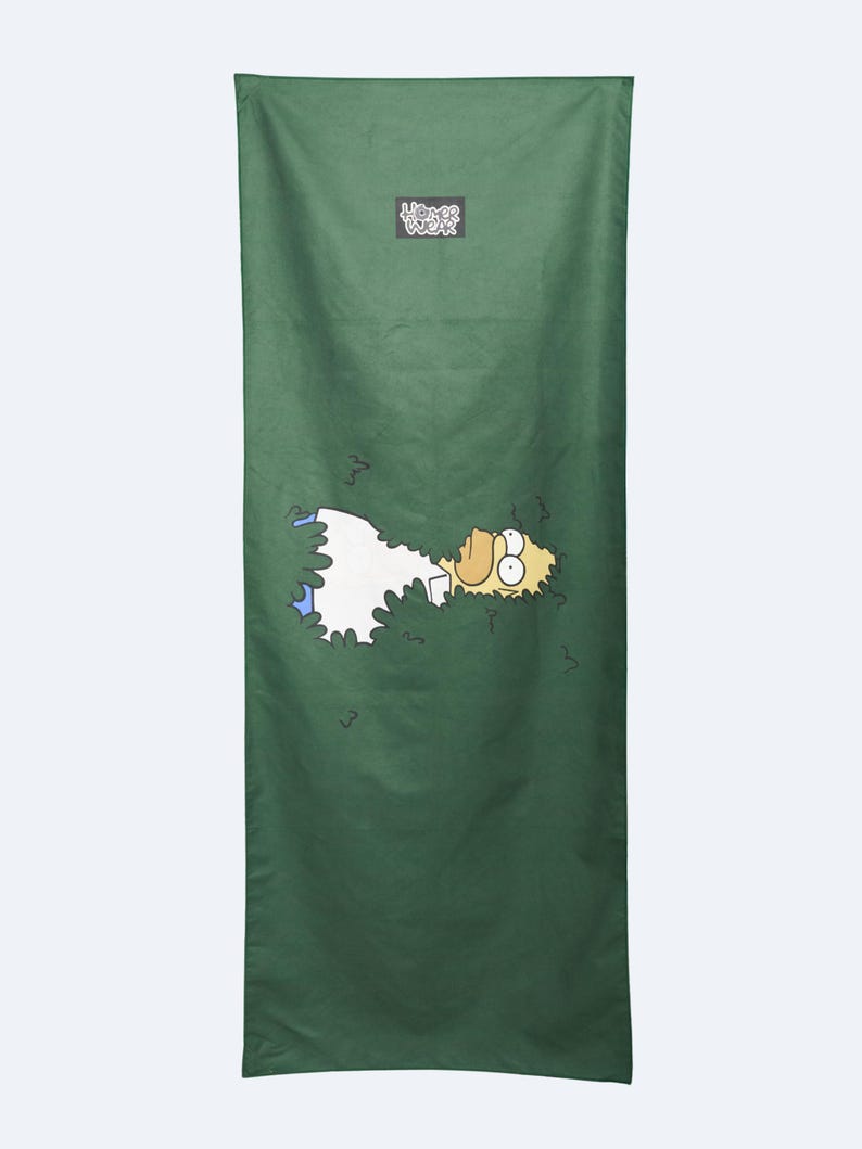 Homer Simpson Bush Meme Beach Towel – Green Towel With Magnets for Car ...