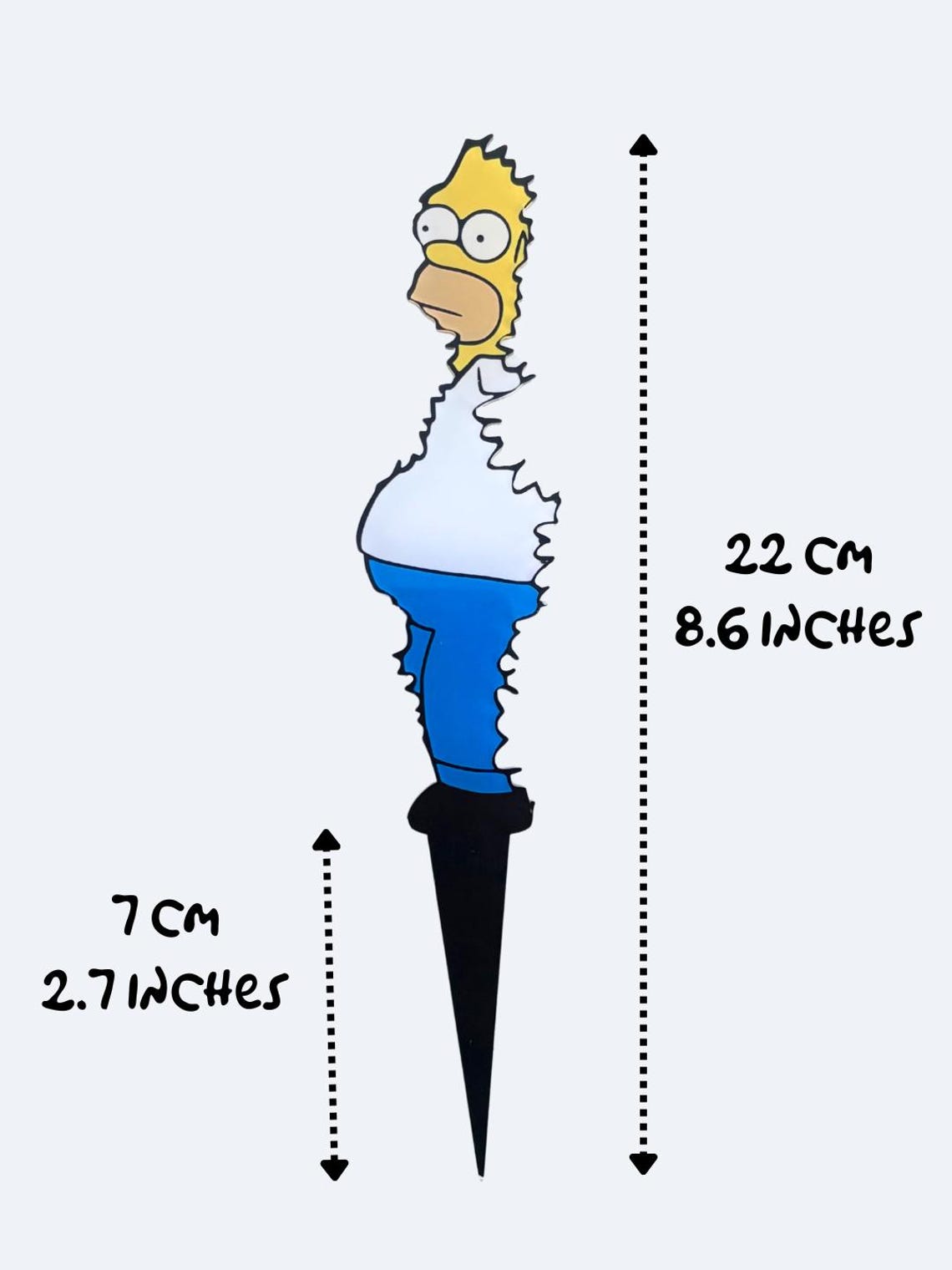 Homer Simpson Plant Stake – Funny 3D Printed Garden Decor | Double ...