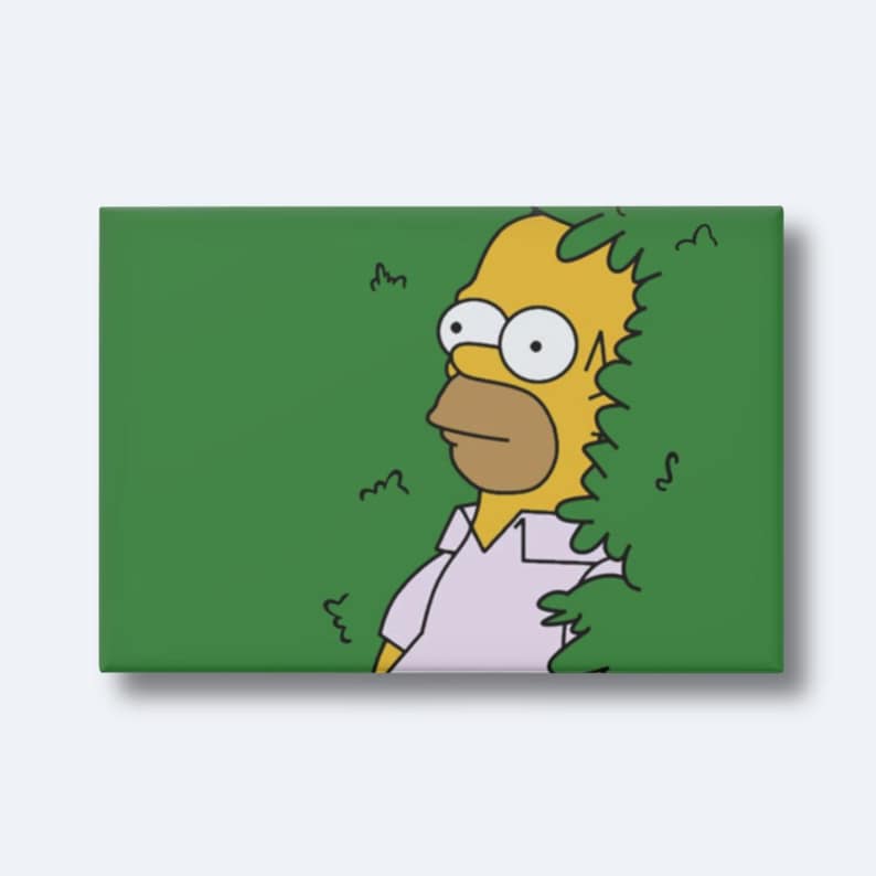 Homer Simpson Bush Meme Magnet - Funny Disappearing Homer Fridge Magnet ...
