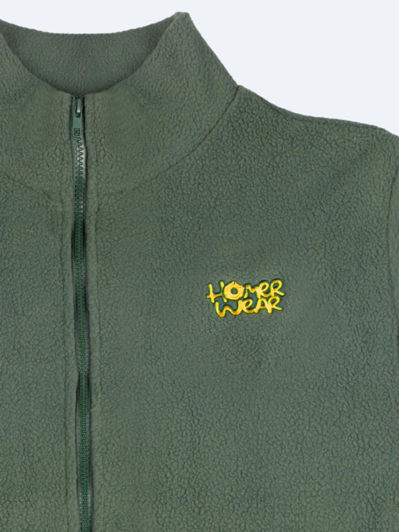 Oversized Teddy Jacket Homer Simpson Bush Meme Embroidered | Funny ...