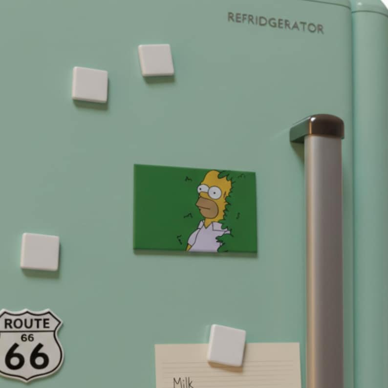 Homer Simpson Bush Meme Magnet - Funny Disappearing Homer Fridge Magnet ...