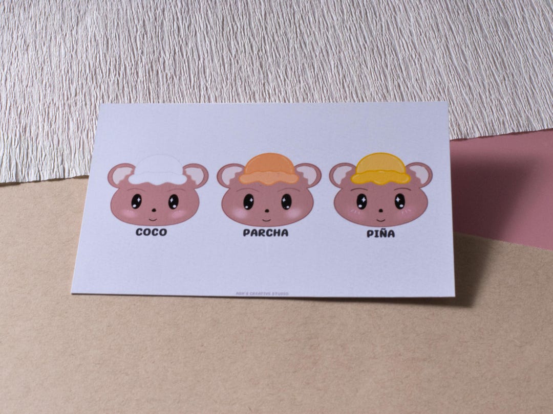 Kawaii Bear Ice Cream Art Print, Puerto Rican Inspired Ice Cream Print ...