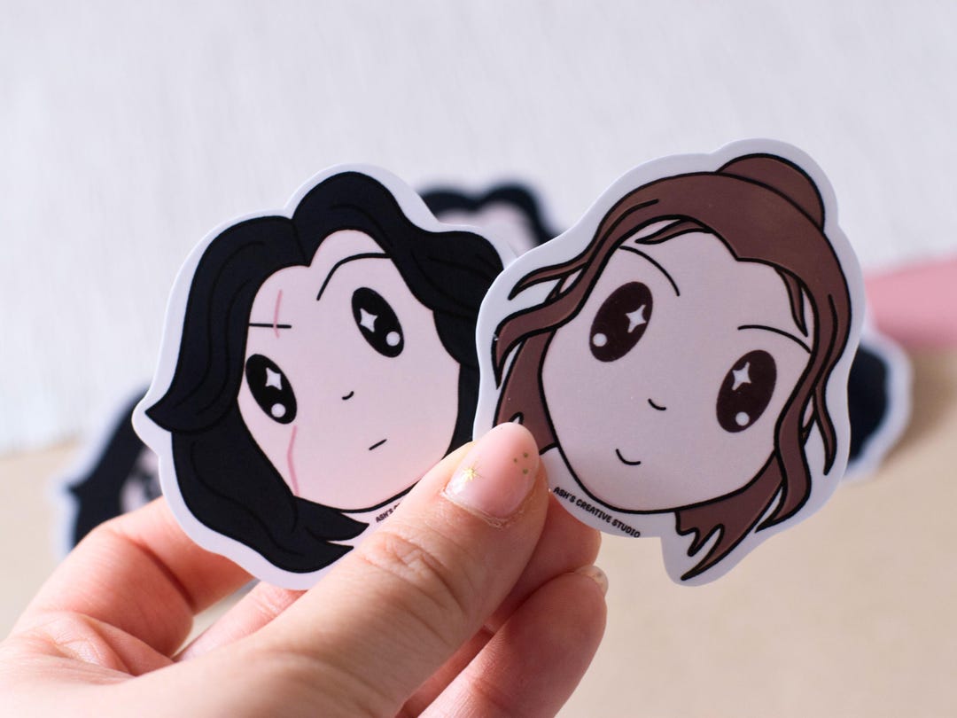 Rey and Ben Stickers, Reylo Die-cut Water-resistant Stickers, Dyad ...