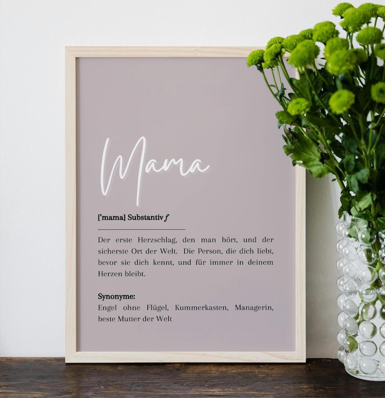 Mama Definition Poster | Printable A4 | Mother's Day Gift | Instant ...