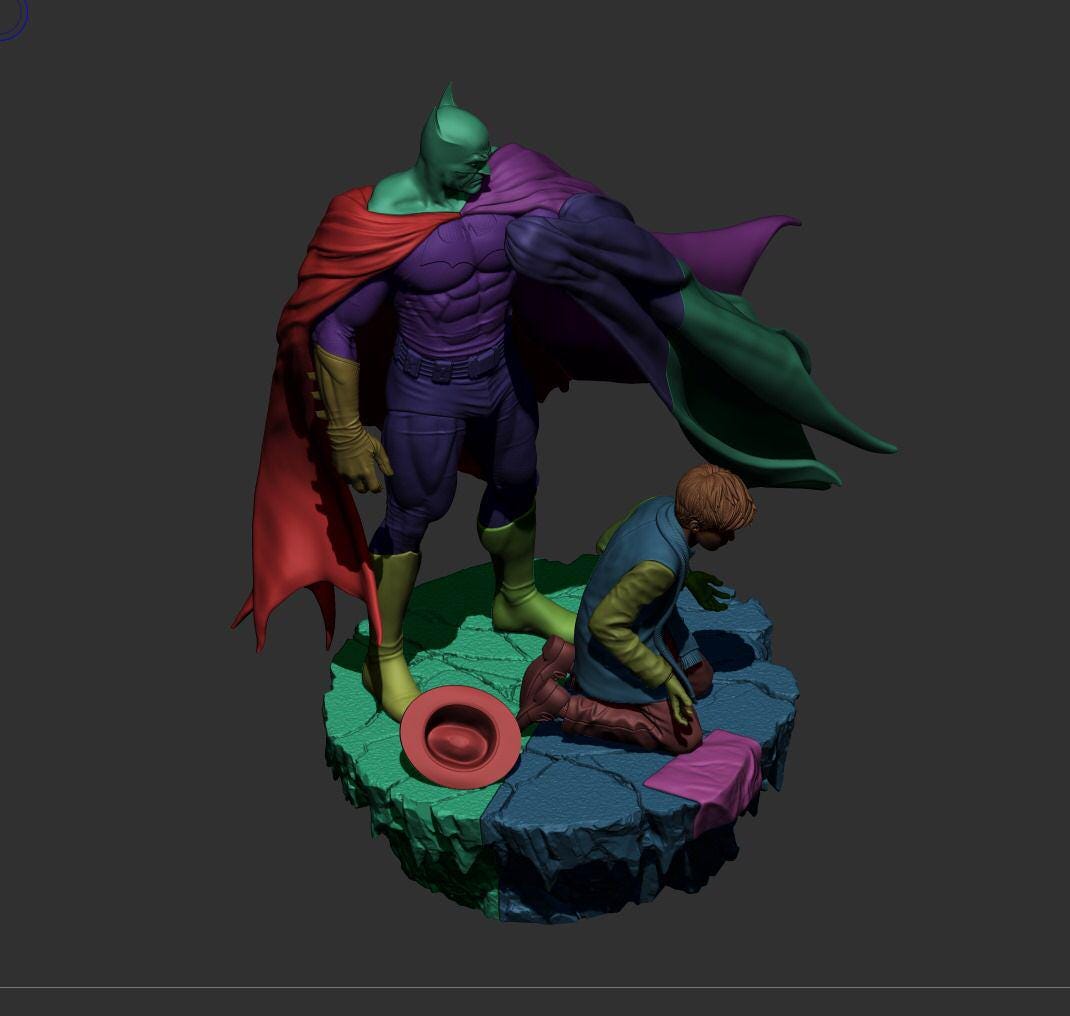 Batman STL File – 3D Printable Hero Statue With Bats – Dark Knight ...