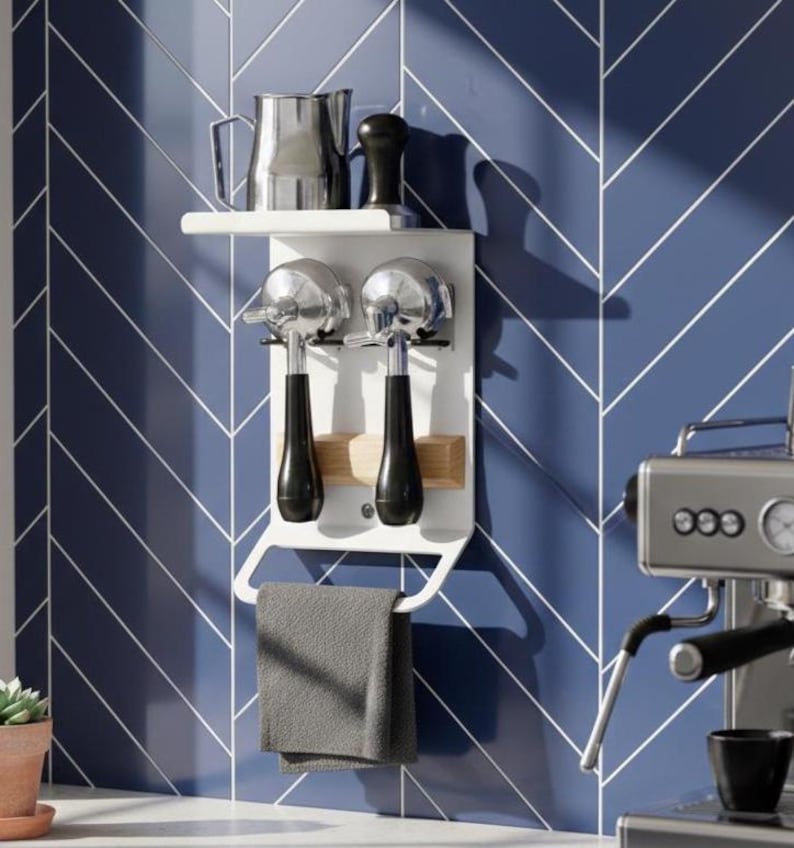 Wall Mounted Portafilter Holder STL FİLE | Espresso Organizer | Minimal ...